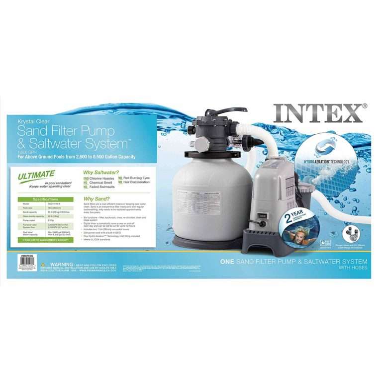 Sand Filter Pump & Saltwater System Intex Krystal Clear