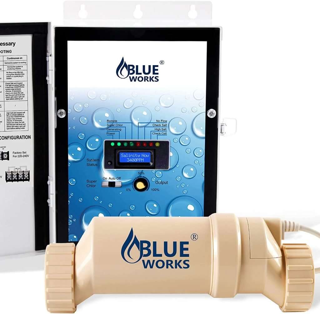 BLUE WORKS Saltwater Generator Chlorinator BLH30 for 25K