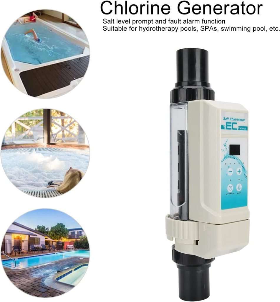 plplaaoo Saltwater Chlorine Generator, 16/H Salt Chlorination