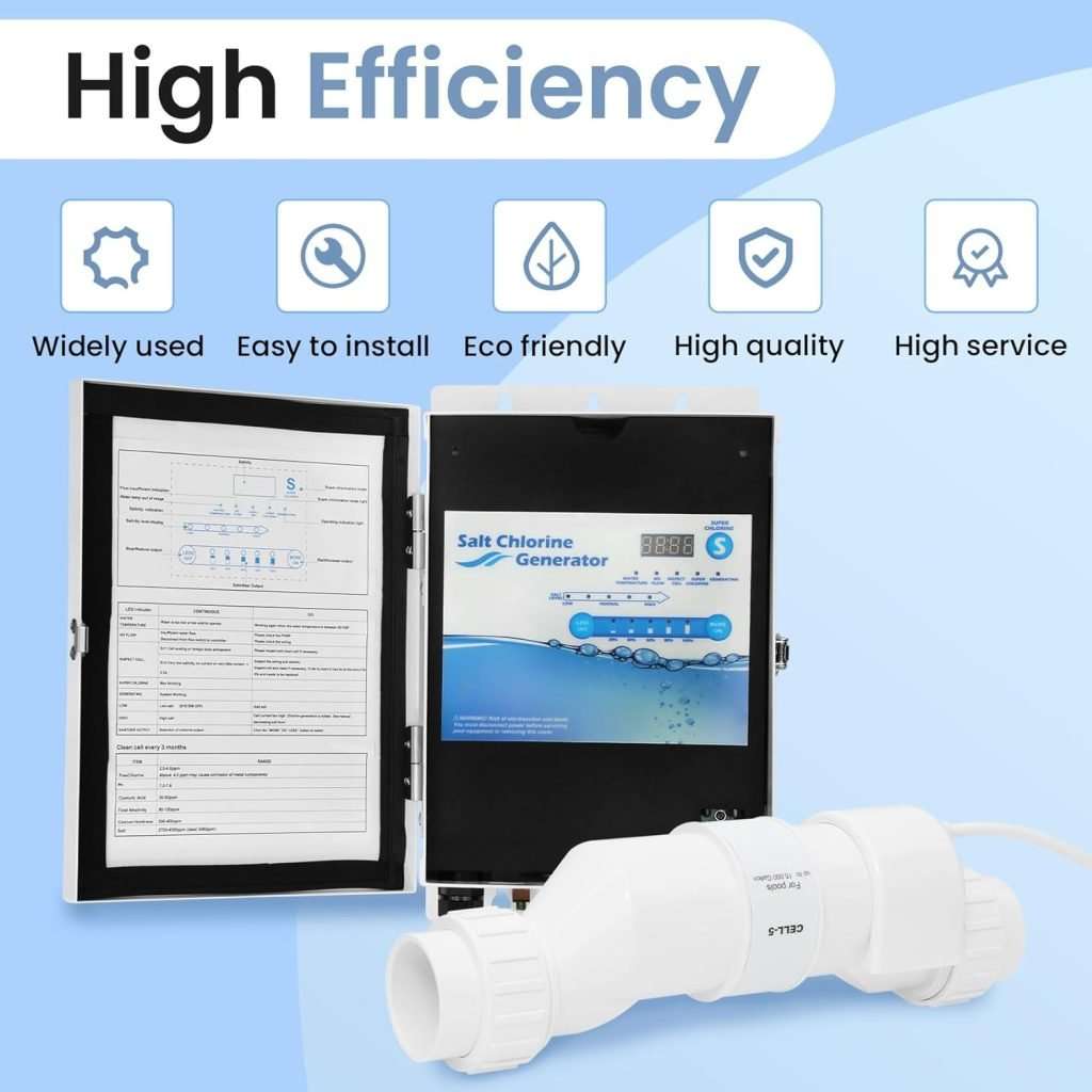 Salt Chlorine Generator-Up to 25,000 Gallons Pools