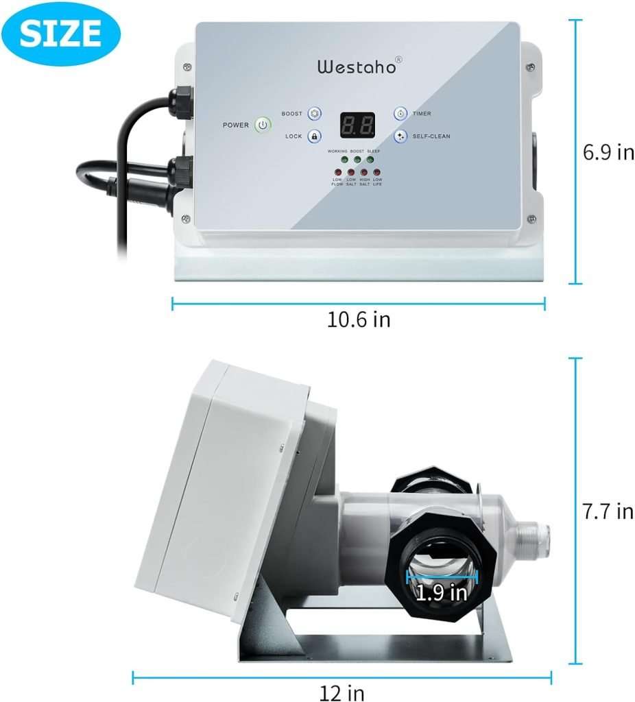 Westaho Salt Chlorine Generator with USA Titanium Cell, Designed