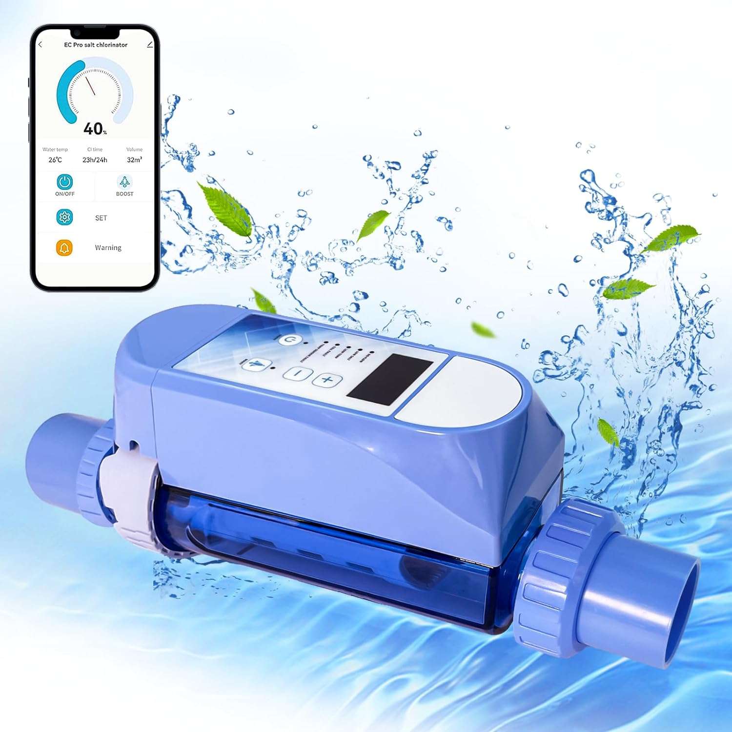No. T-Cell-9, Long-lasting Salt Water Pool Chlorinator System