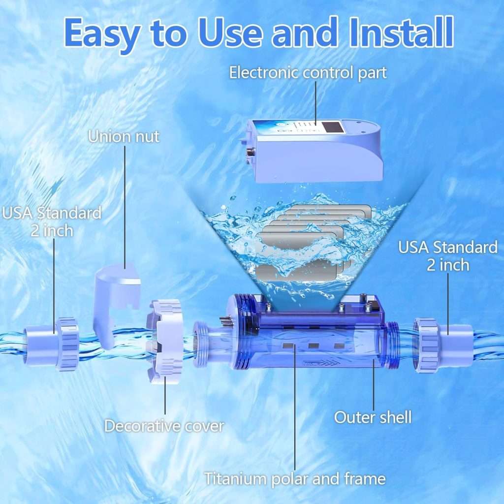 No. T-Cell-9, Long-lasting Salt Water Pool Chlorinator System