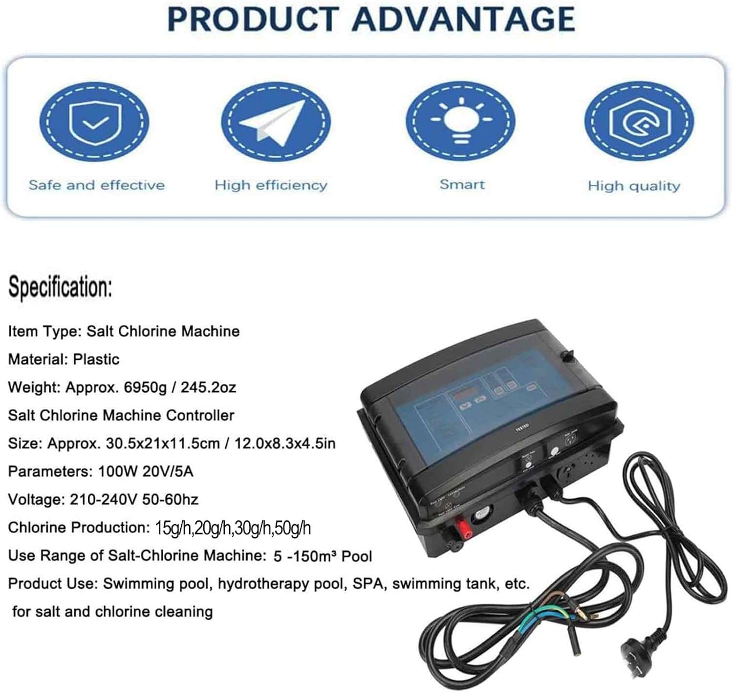Swimming Pool Chlorinator, Salt Water Pool Chlorine Generator