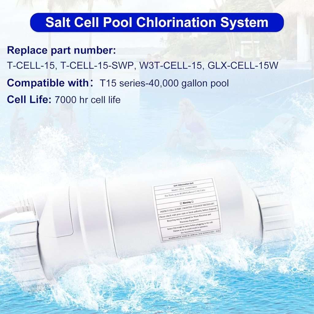 Salt Chlorine Generator fit Hayward T-Cell-15 up to 40,000 Gallons