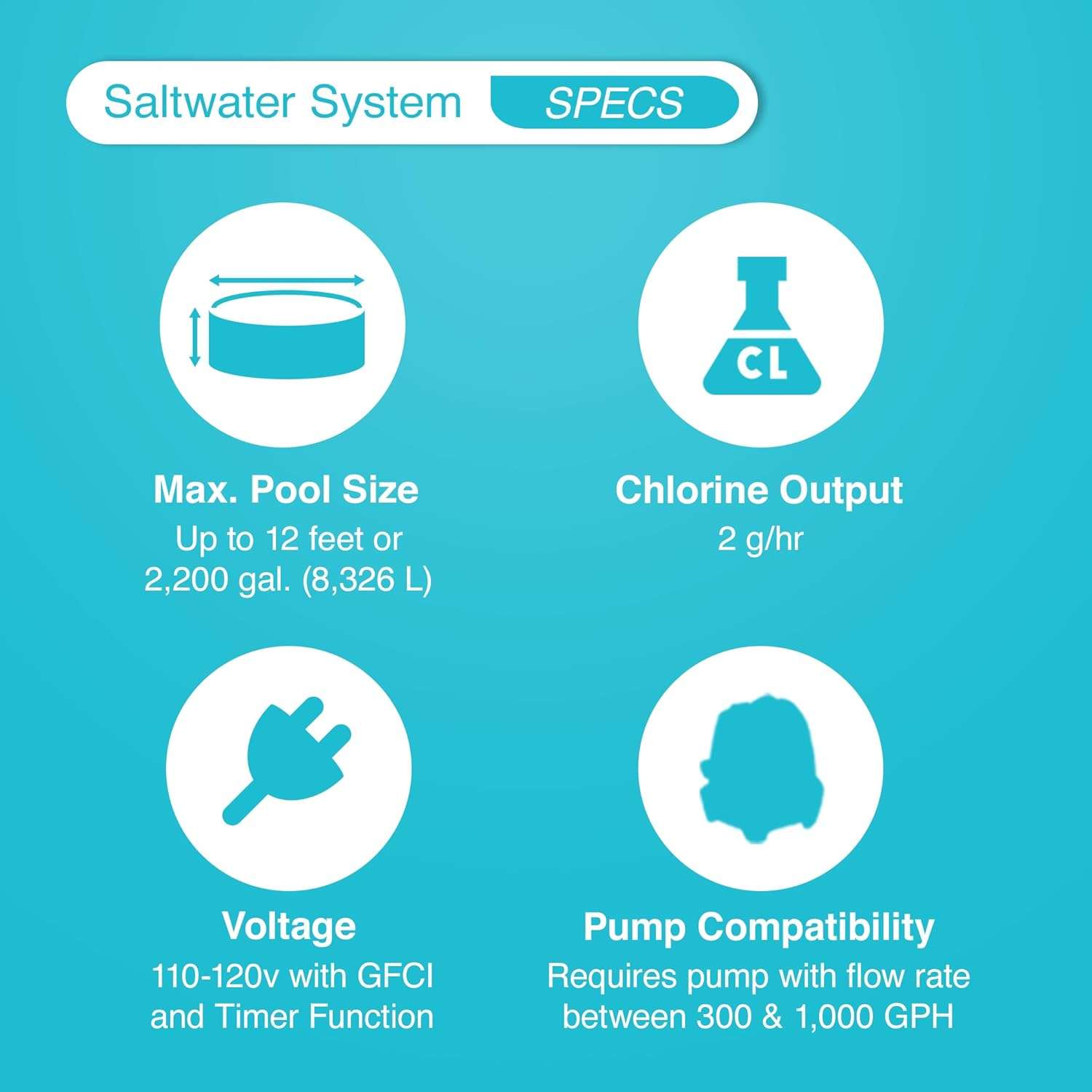 Krystal Clear Saltwater Chlorine System for Above Ground Pools