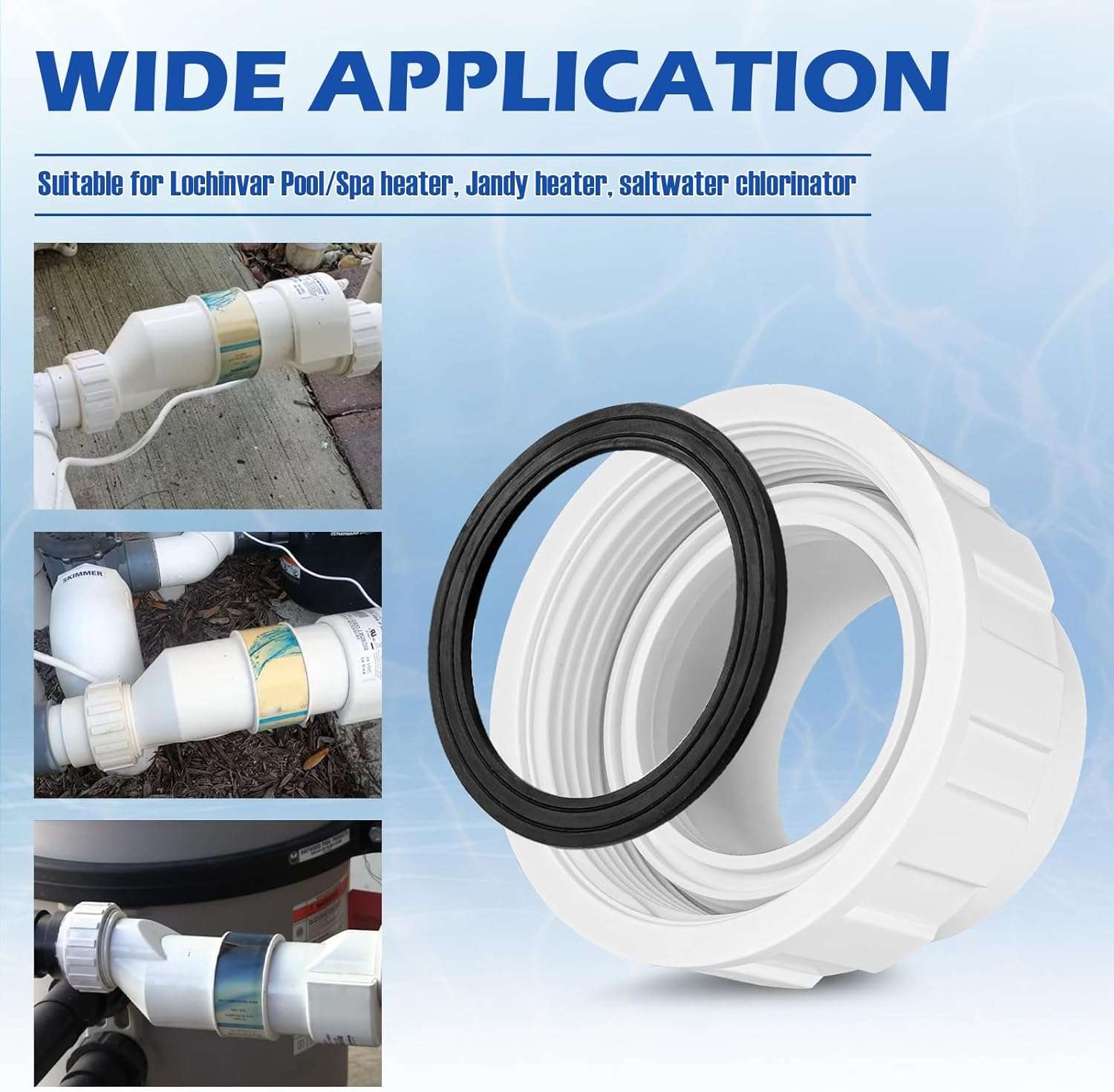 Union Replacement for Goldline Hayward Salt Chlorine Generators