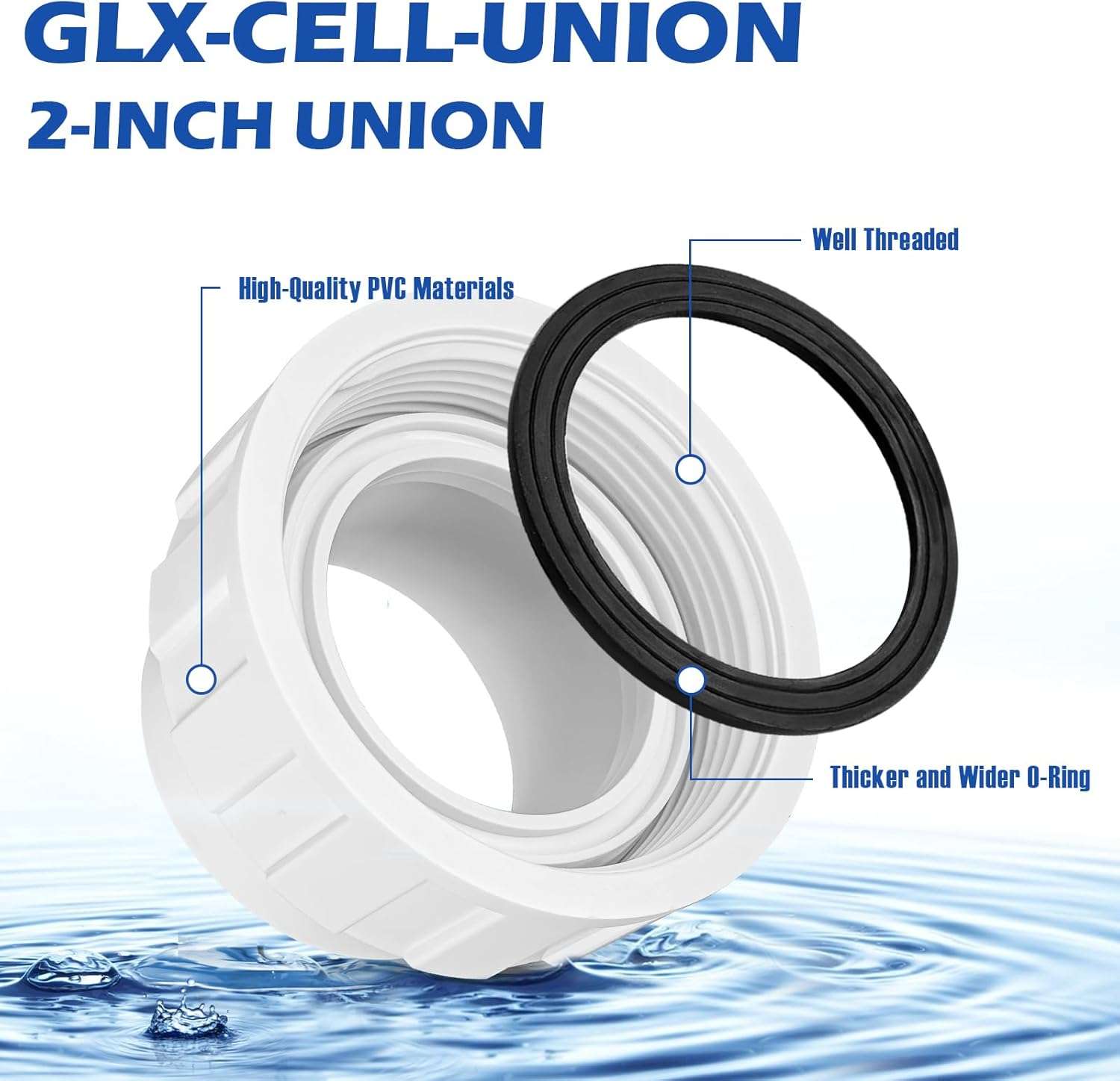 Union Replacement for Goldline Hayward Salt Chlorine Generators