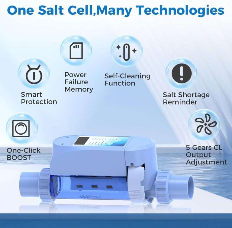 Salt Chlorine Generator - Up to 16,000 Gallons Pool, Saltwater