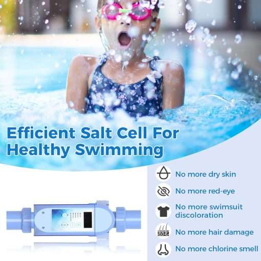 Salt Chlorine Generator - Up to 16,000 Gallons Pool, Saltwater