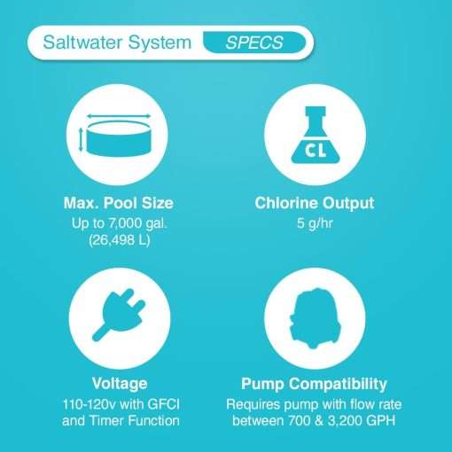 Swimming Pool Krystal Clear Salt Chlorine Generator System