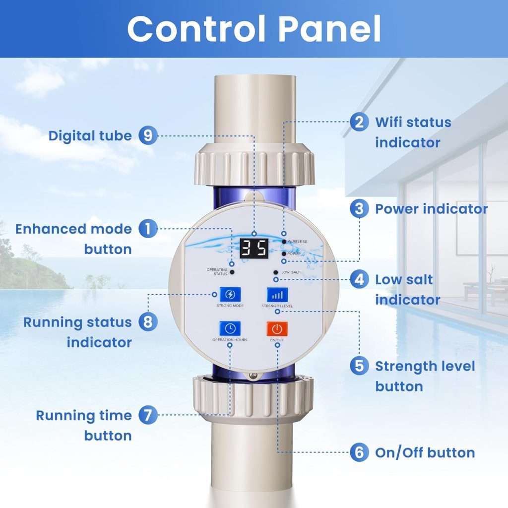 Salt Cell Chlorine Generator for Above-Ground Pools up to 11,887