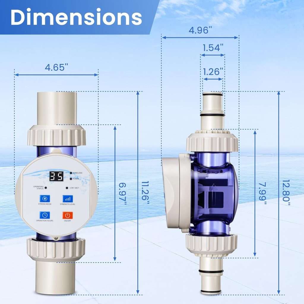 Salt Cell Chlorine Generator for Above-Ground Pools up to 11,887